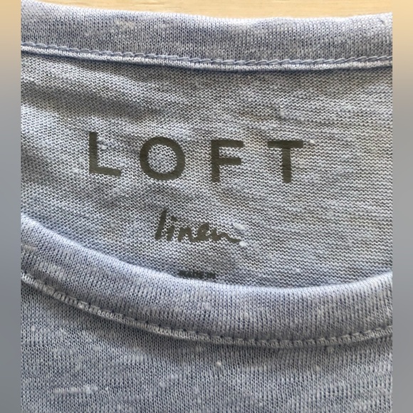 LOFT | Tops | Nwt Loft Cornflower Blue Flutter Sleeves Linen Top | Poshmark